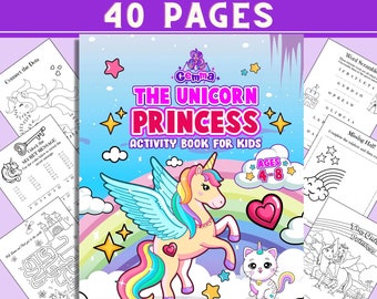 Unicorn Activity Book for Kids | Coloring, Mazes, Games (digital ...