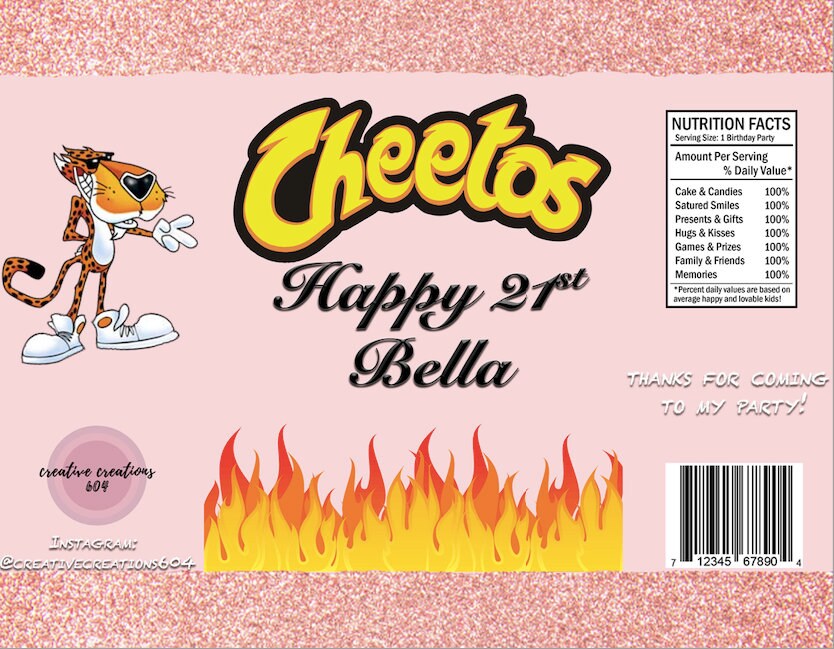 Custom Hot Chip Bag Digital File - Etsy