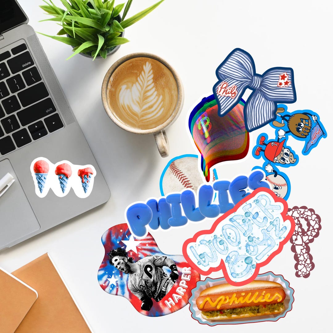 Phillies Stickers Pack (16 Stickers) - Etsy