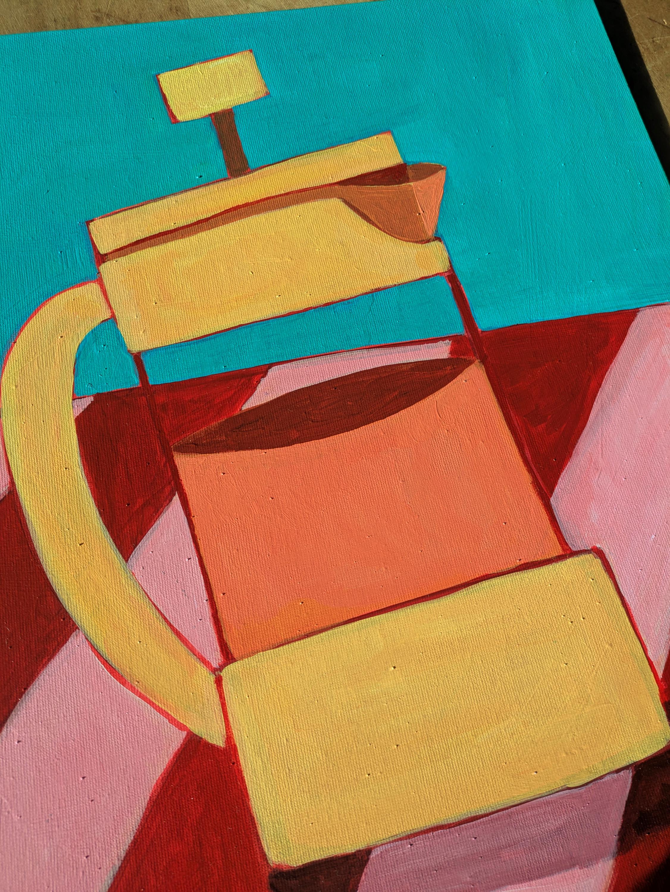 French Press Still Life Acrylic Painting - Etsy