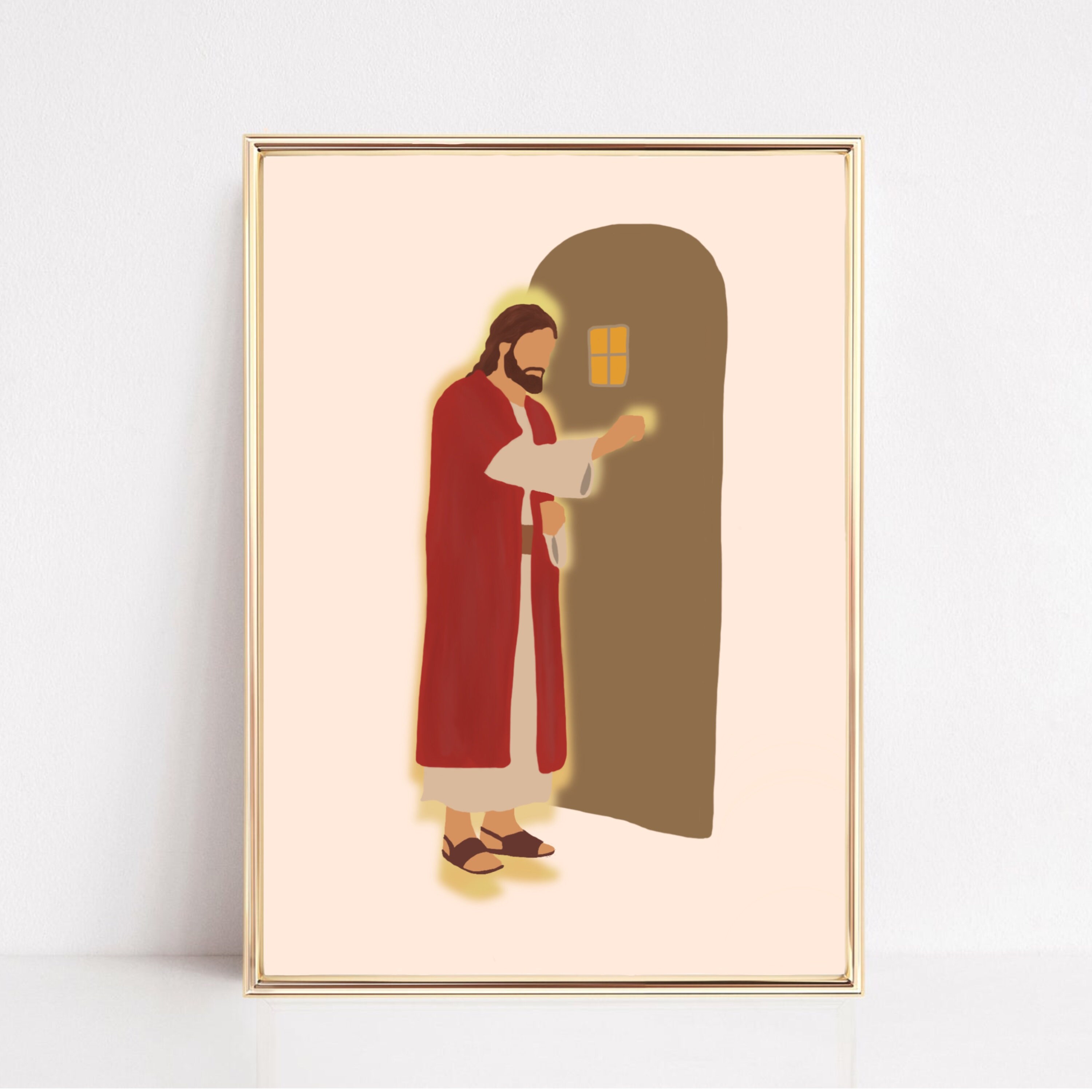 Christ Knocking Door LDS Christian Modern Art - Etsy