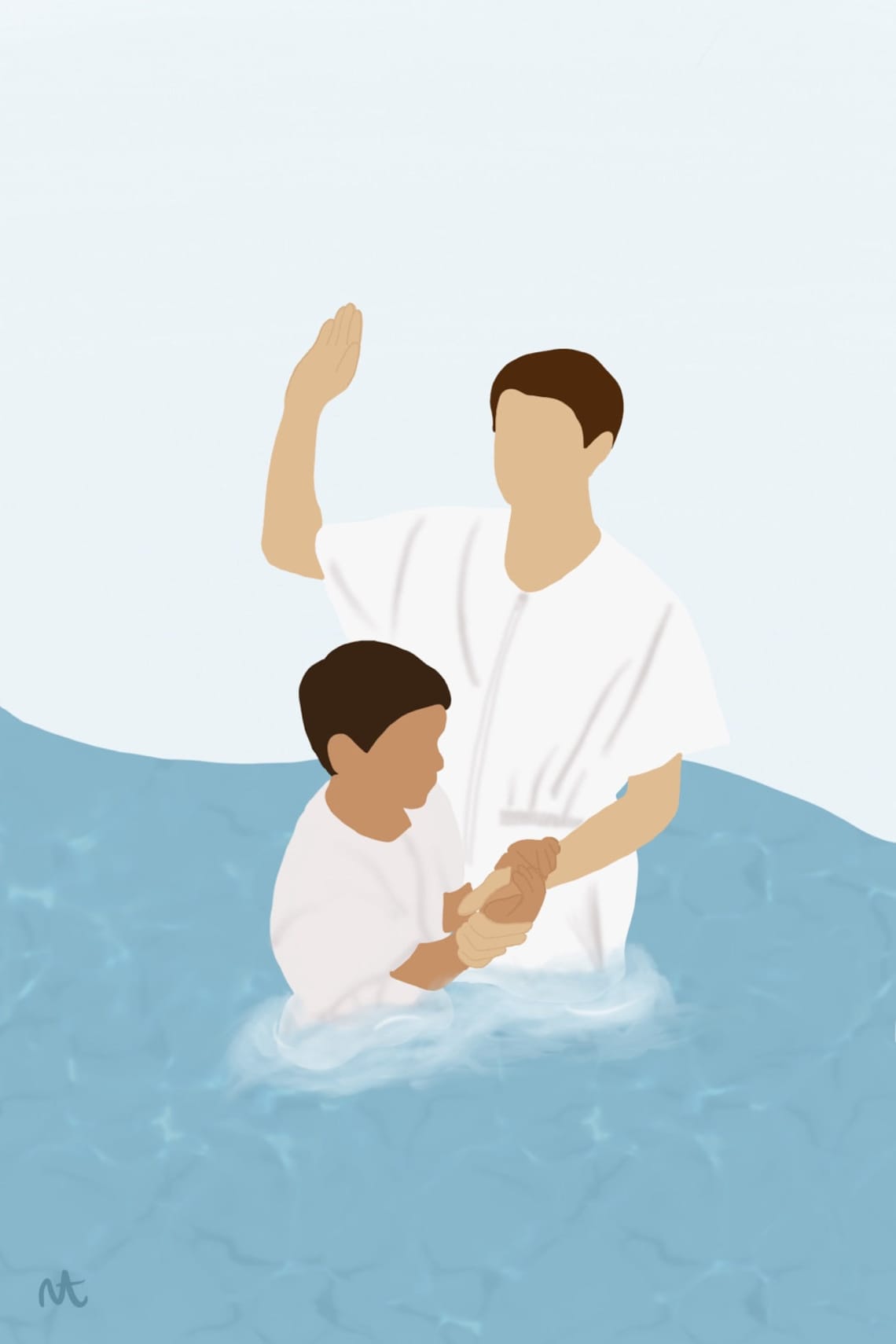 LDS Baptism Gift Portrait Boy Christian Art - Etsy