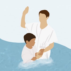 LDS Baptism Gift Portrait Boy Christian Art - Etsy