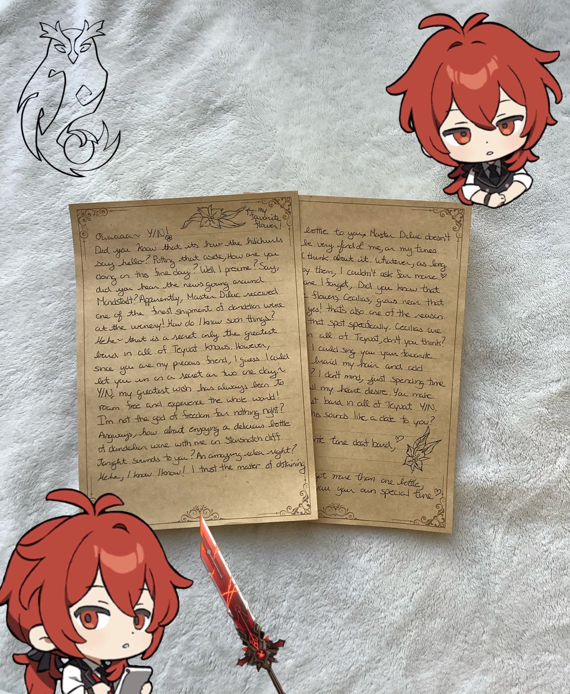 Get Letters From Your Genshin Faves READ DESC Etsy