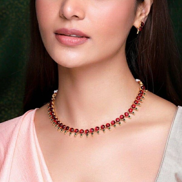 Red Ruby Necklace - Etsy