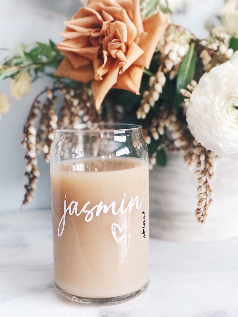 Clear Glass Cans Personalized Glass Can Name Mug Beer Can | Etsy