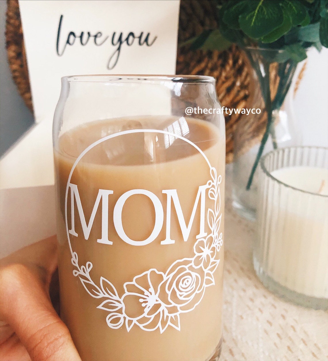 Mothers Day Gift Clear Glass Cans Mom Glass Can Beer Can - Etsy