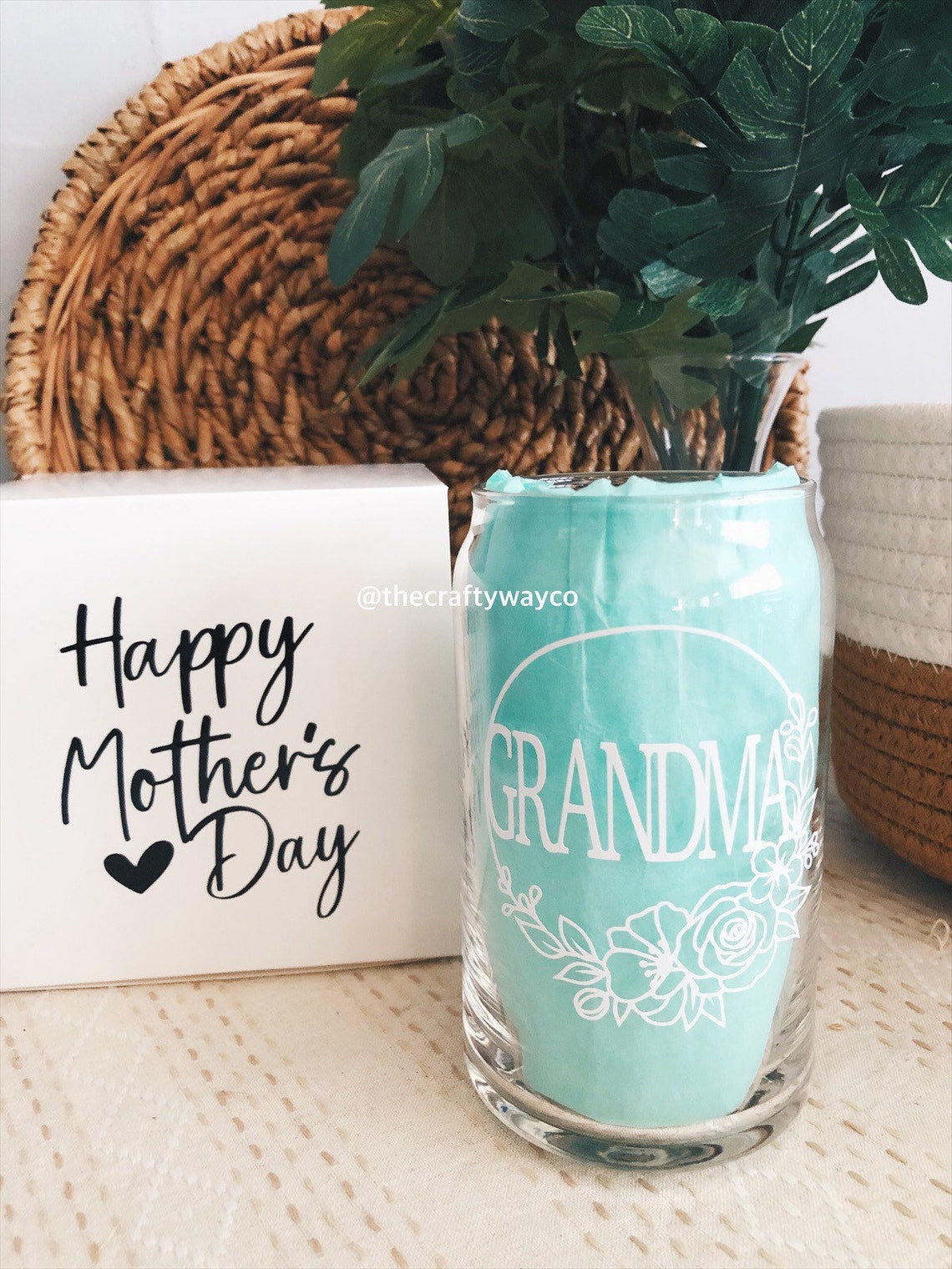 Mothers Day Gift Clear Glass Cans Mom Glass Can Beer Can - Etsy