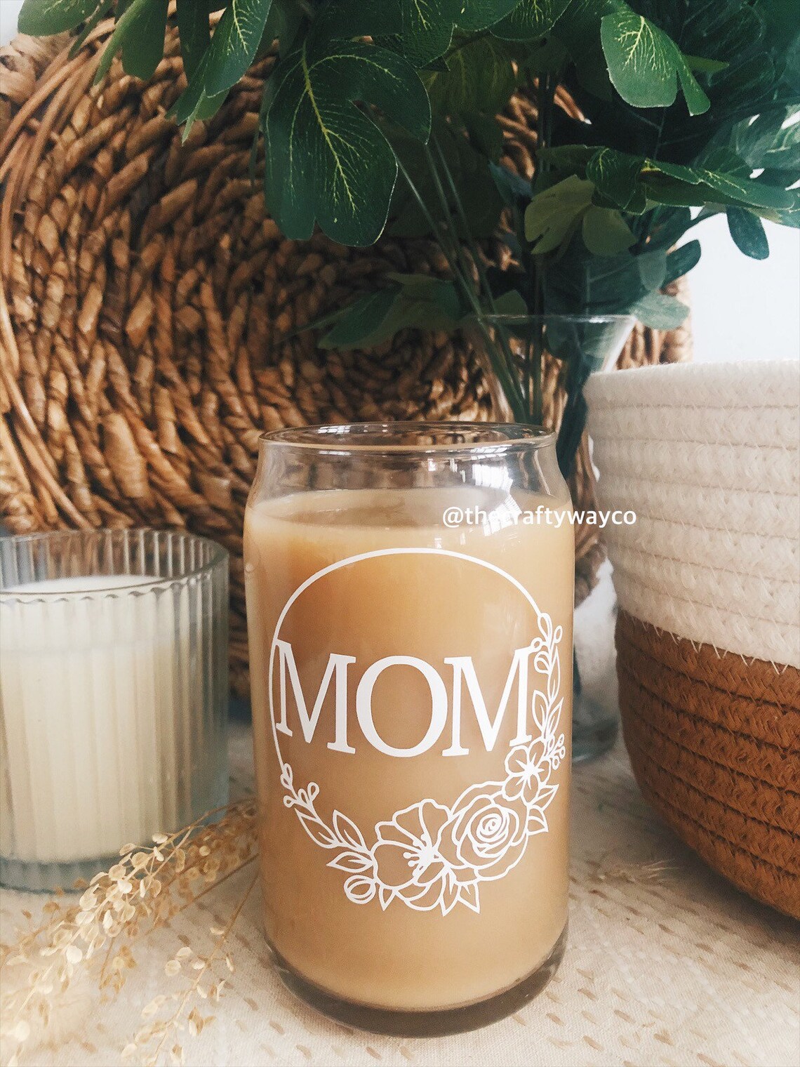 Mothers Day Gift Clear Glass Cans Mom Glass Can Beer Can | Etsy