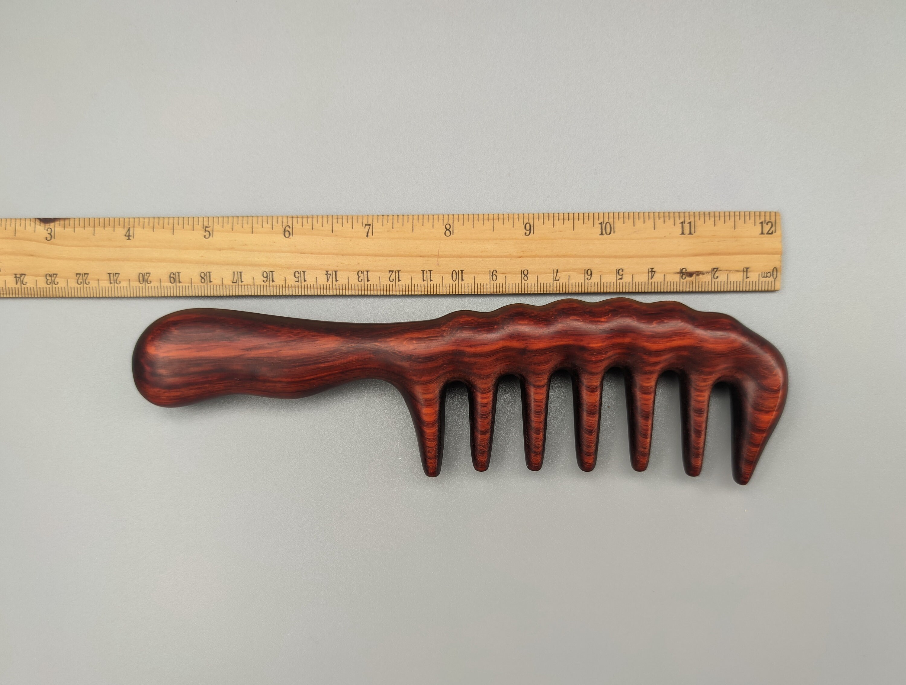 Handmade Wooden Hair Comb Scalp Massager | Etsy