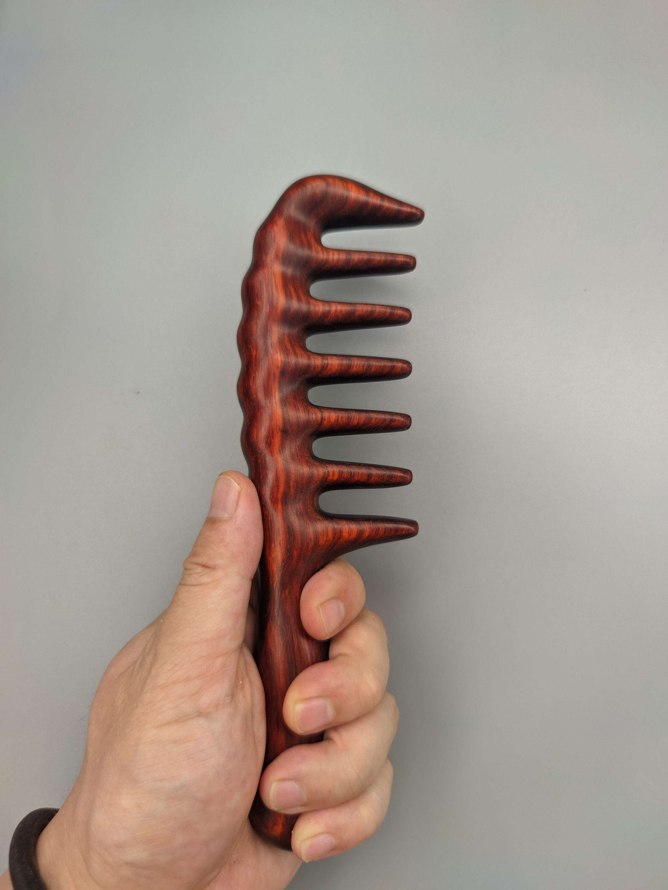 Handmade Wooden Hair Comb Scalp Massager | Etsy