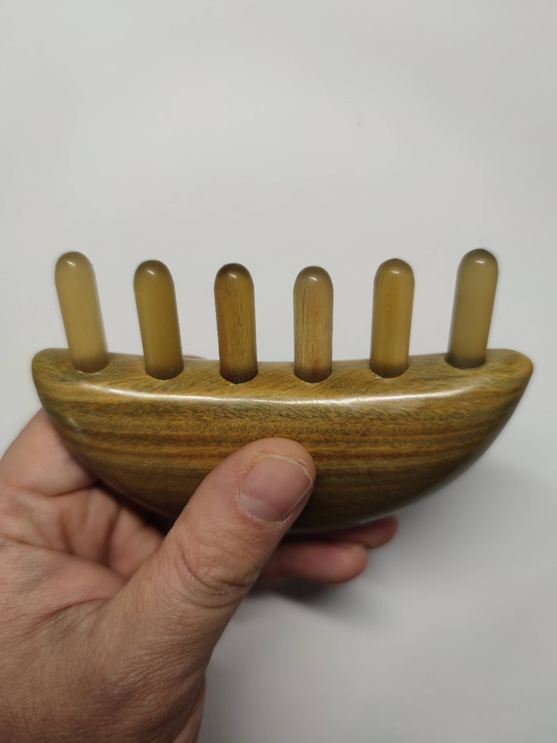 Hair Comb Scalp Massager Verawood Sheep Horn Handmade Natural Materials ...