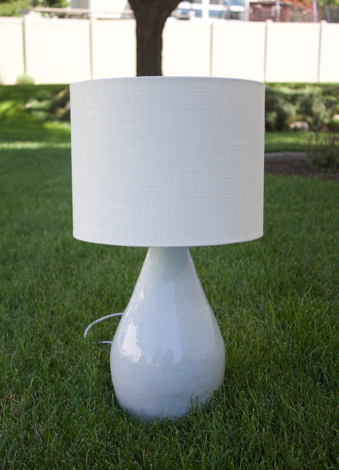 Handmade Ceramic Light Blue Table Lamp (SHADE NOT INCLUDED) - Etsy