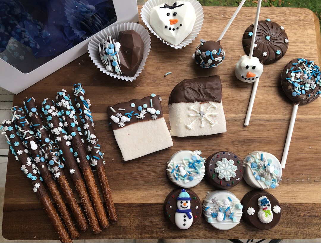 Winter Holiday Homemade Chocolate Treat Box - Etsy