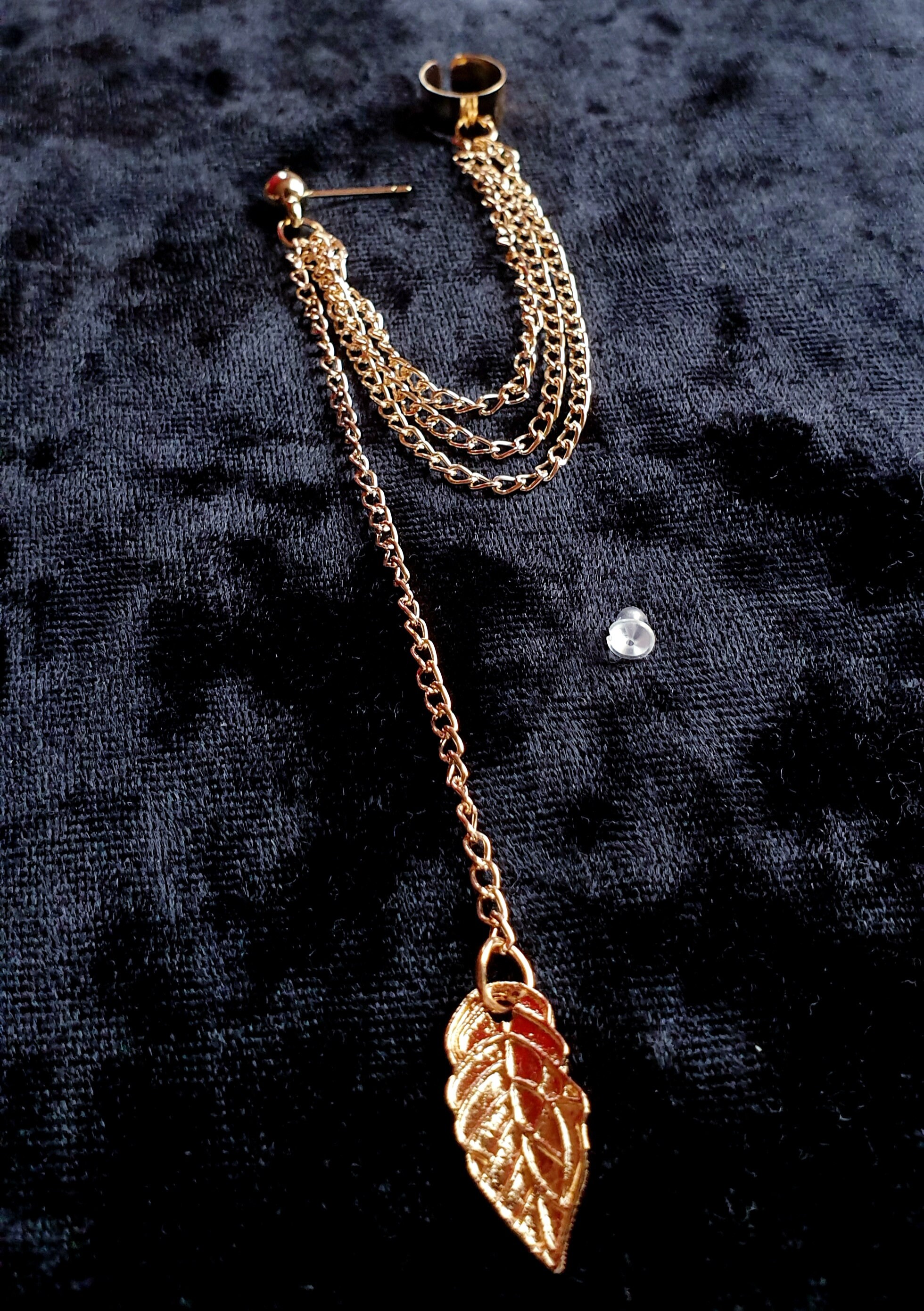 Bajoran Earrings Simple Drop Earrings for Her Gold Chain - Etsy UK