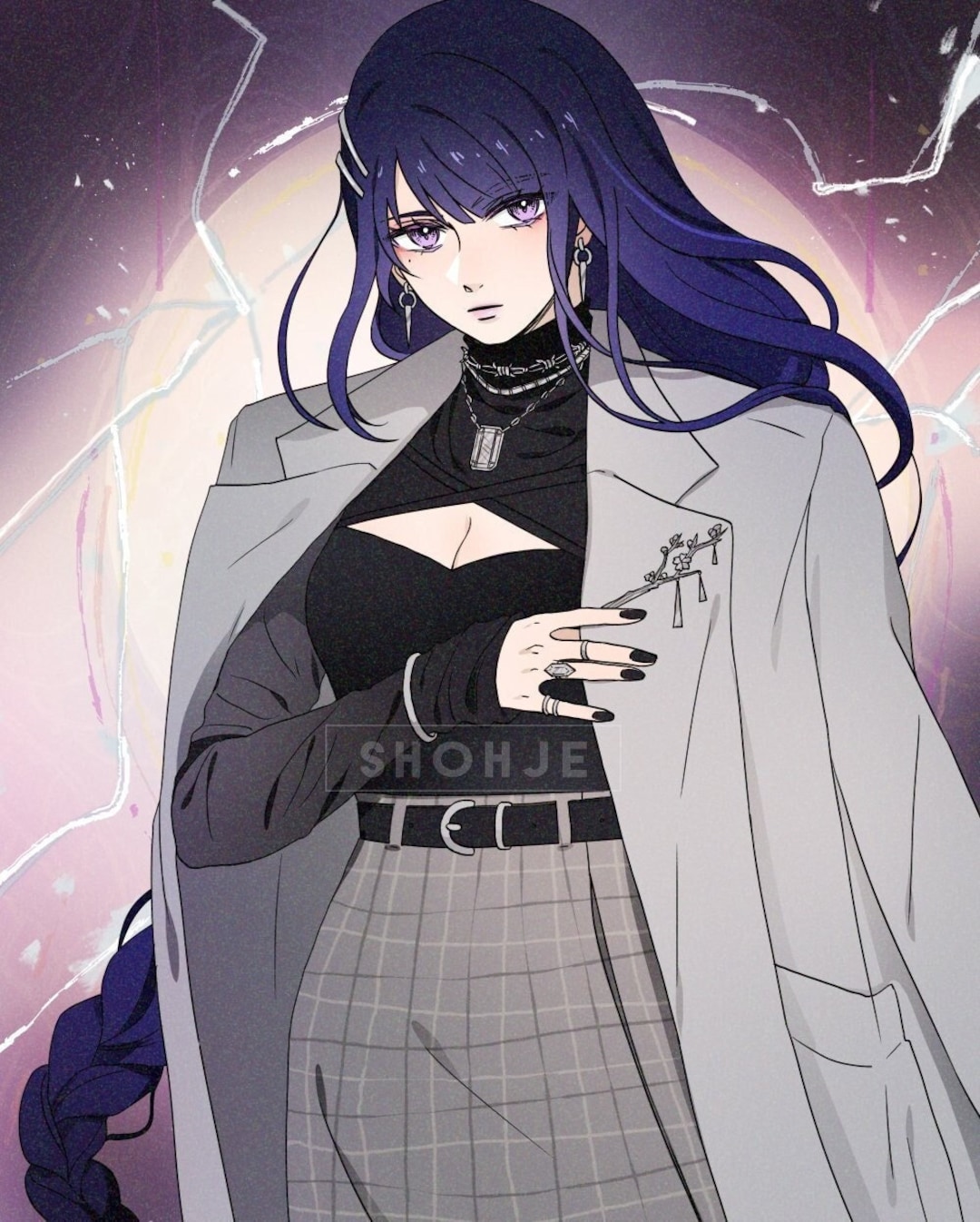 GENSHIN IMPACT Raiden PRINT Modern Fashion unofficial Fan Merch - Etsy