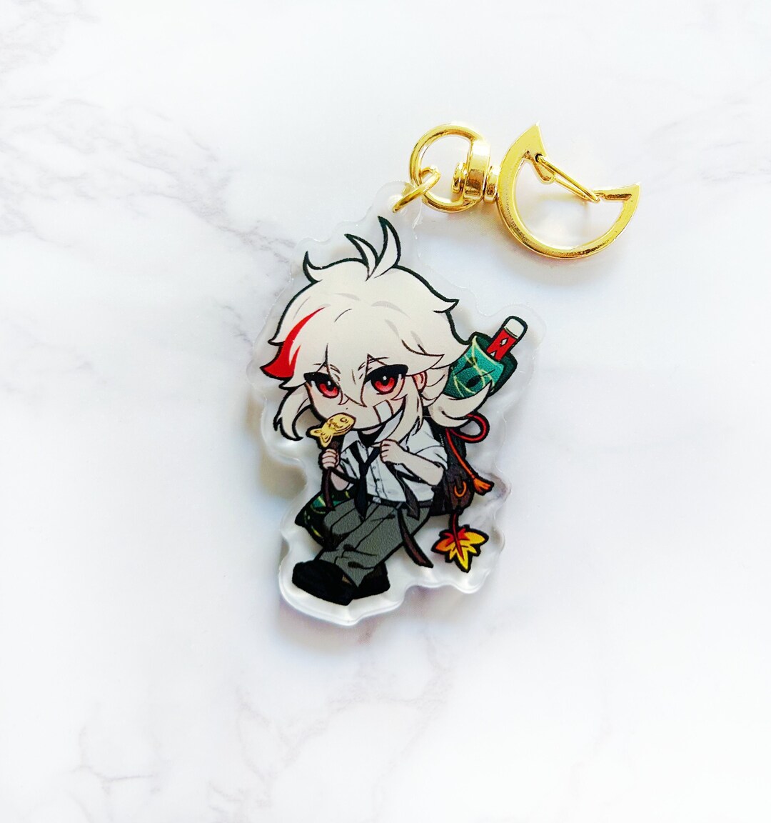 GENSHIN IMPACT Kazuha school Ver. Charm // Unofficial Fan Merch - Etsy