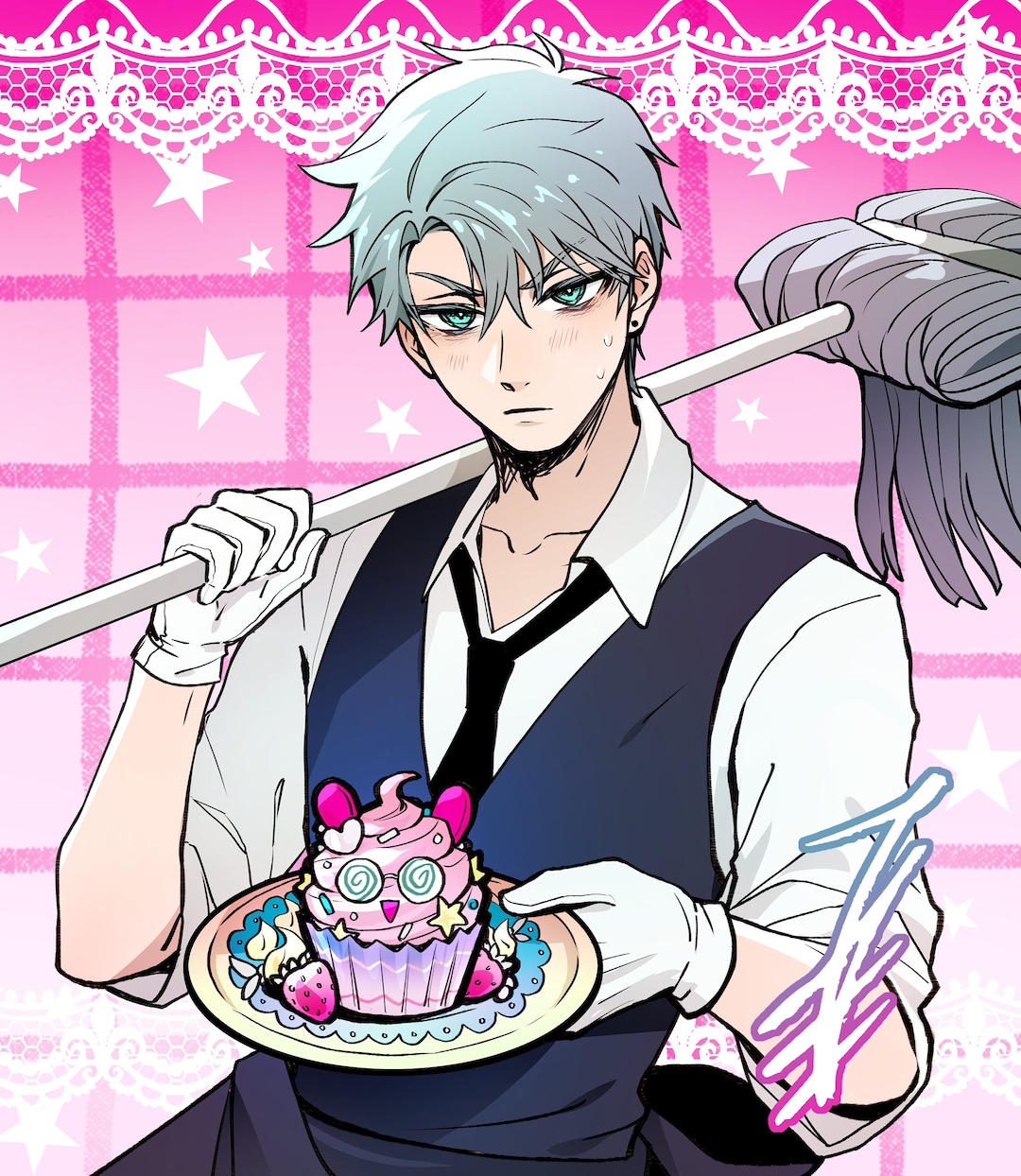 ALIEN STAGE Till Maid Cafe Ver. With a Mizi Cupcake 8x8 PRINT fan Art ...