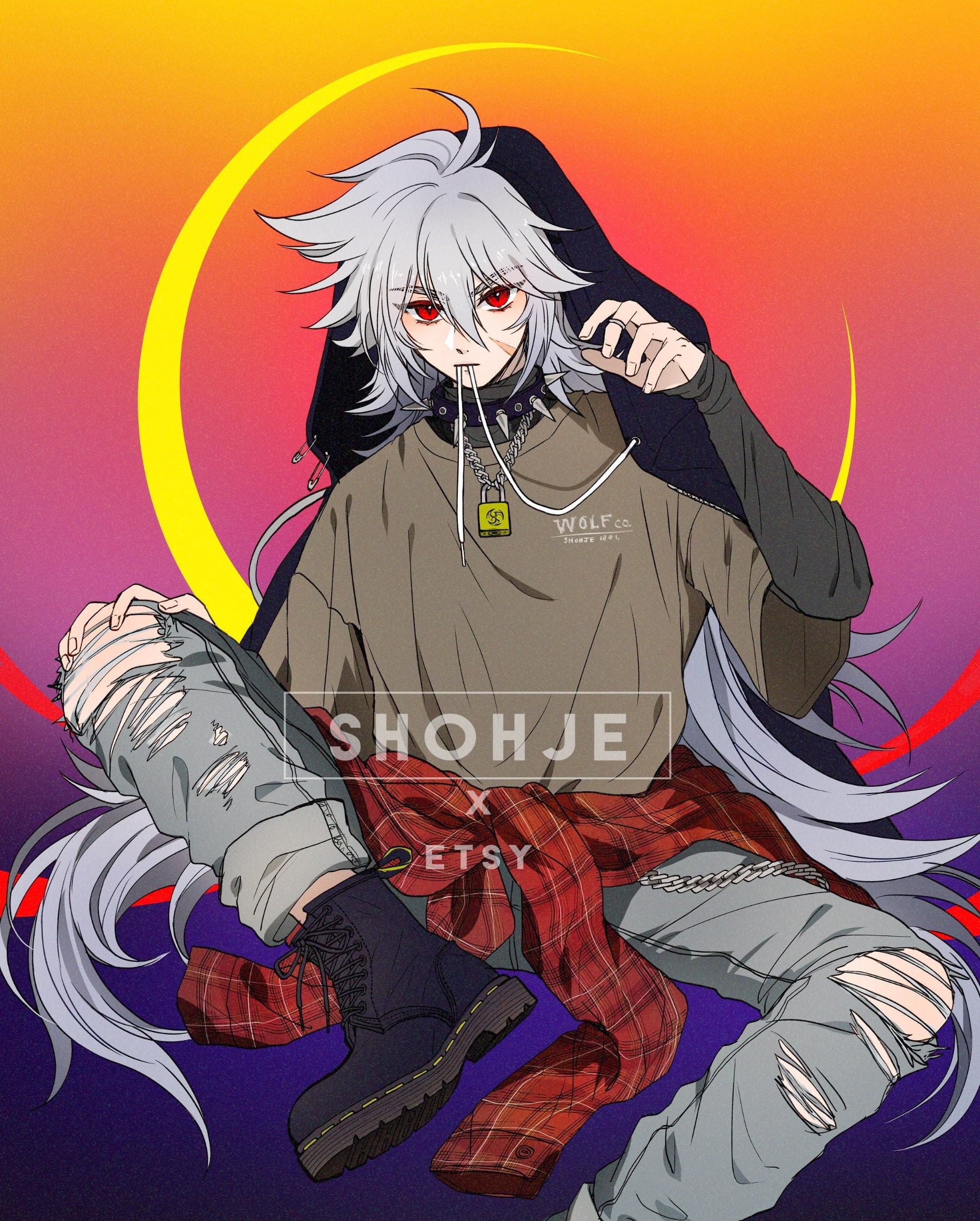 GENSHIN IMPACT razor fashion PRINT unofficial fan merch | Etsy