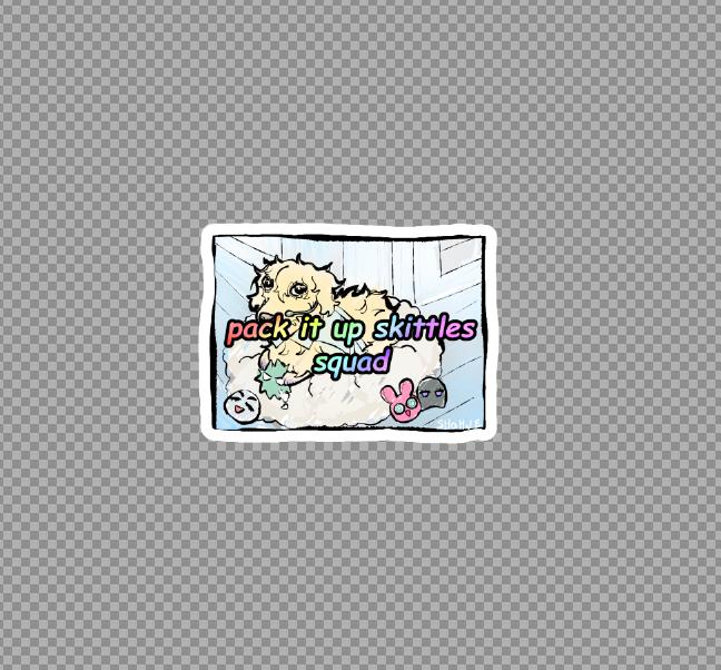 ALIEN STAGE - "pack It up Skittles Squad" Luka Dog Sticker // Alnst ...