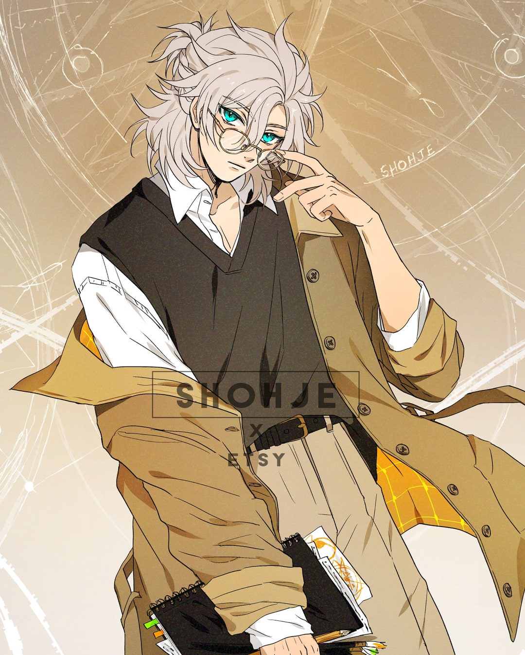 GENSHIN IMPACT - Albedo Fashion - PRINT (unofficial Fan Merch) - Etsy