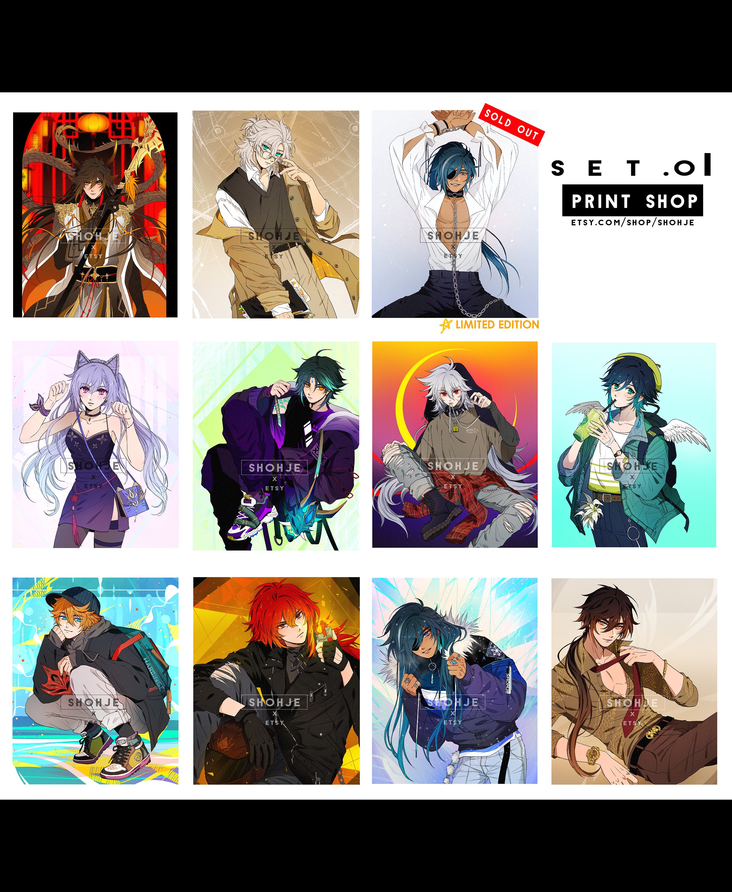 GENSHIN IMPACT razor fashion PRINT unofficial fan merch | Etsy