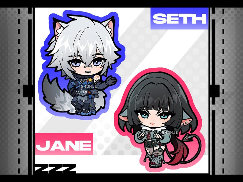 ZZZ Zenless Zone Zero Keychain Charms - N.e.p.s. // Seth Lowell Jane ...