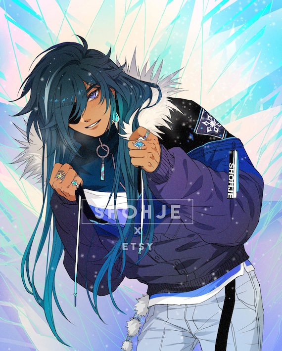 Genshin Impact Kaeya Fashion Print Unofficial Fan Merch Etsy Canada