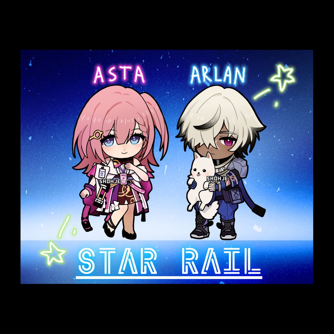 HONKAI STAR RAIL Set 6 Asta / Arlan Chibi Keychain - Etsy