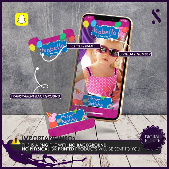 Paper & Party Supplies Peppa Pig Theme Birthday Party Snapchat ...