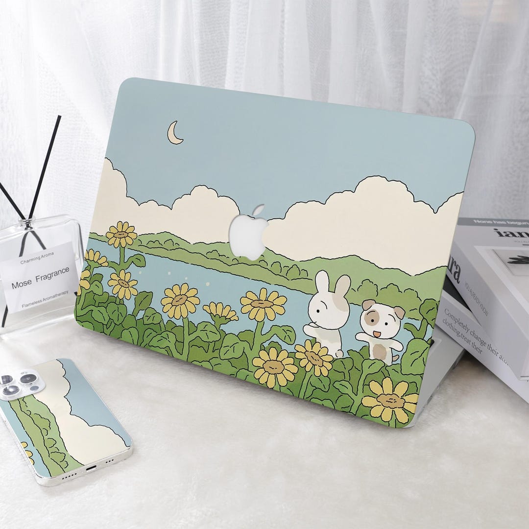 Sunflower Cloud Cartoon MacBook Case Cute Laptop Cover for MacBook Air ...