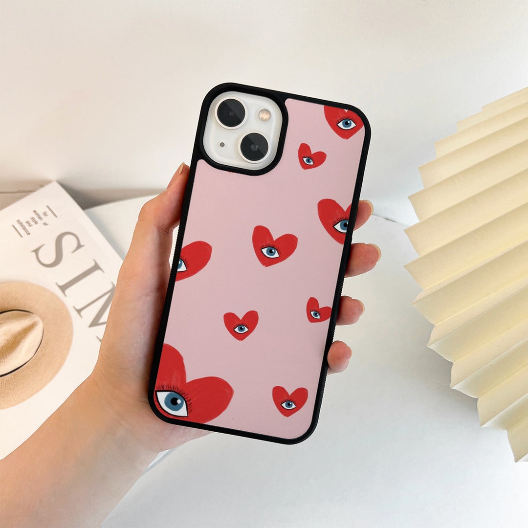 Love Heart Phone Case Eye Phone Case Cute iPhone 15 Pro Max Case 14 ...