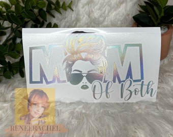 Mom of Both Decal | Etsy