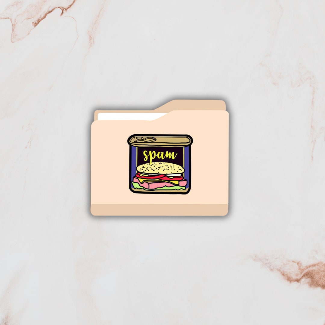 Vanilla Folder With Canned Spam Design Sticker - Etsy
