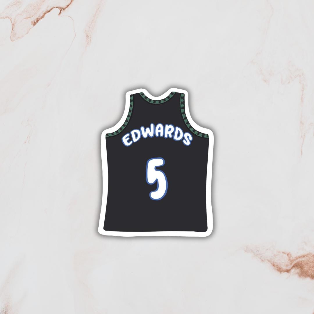 NBA Anthony Edwards Minnesota Timberwolves Basketball Team Jersey ...