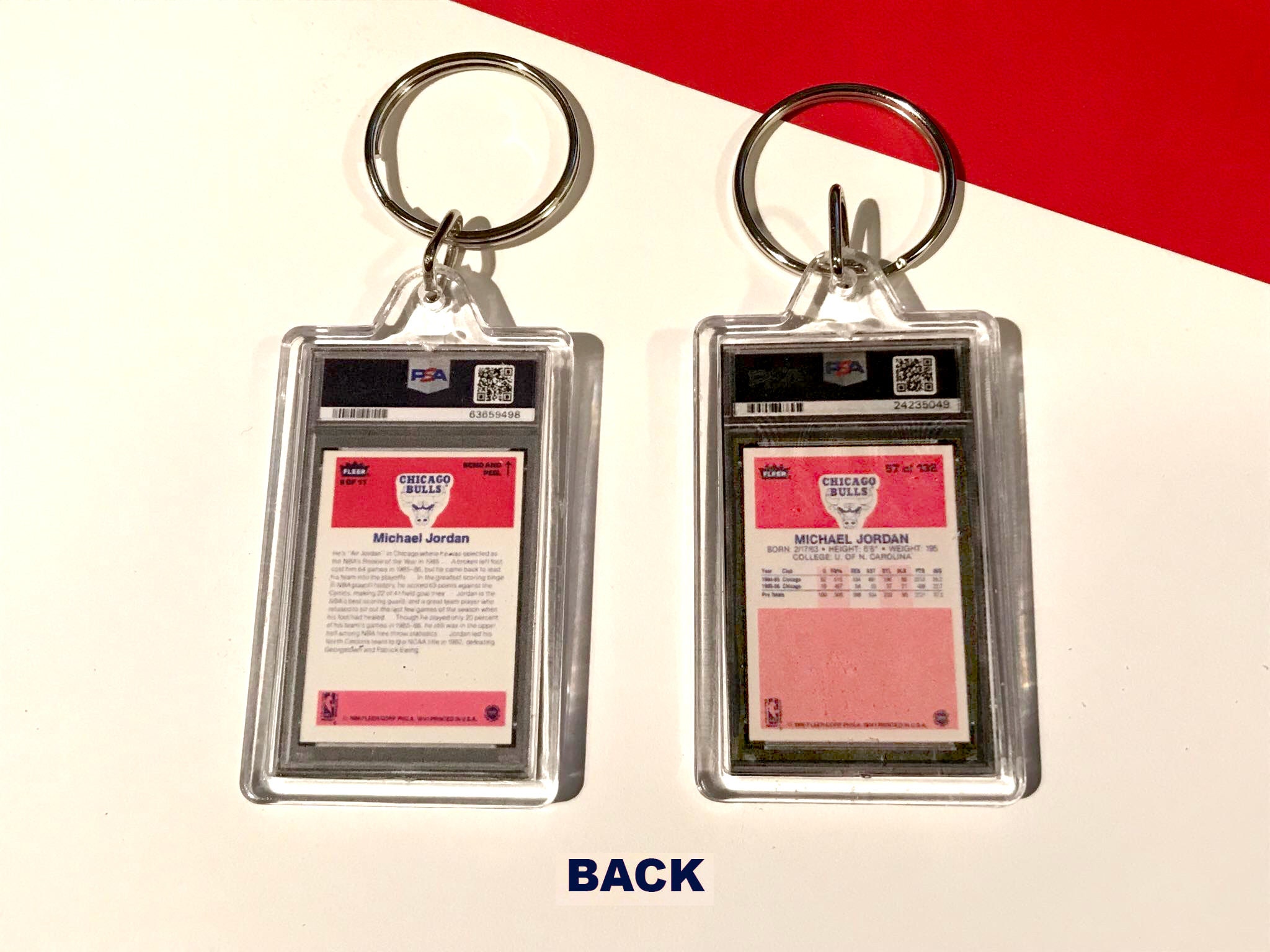 Michael Jordan 57 Rookie 2 Keychains Bulls 1986 Fan Made - Etsy