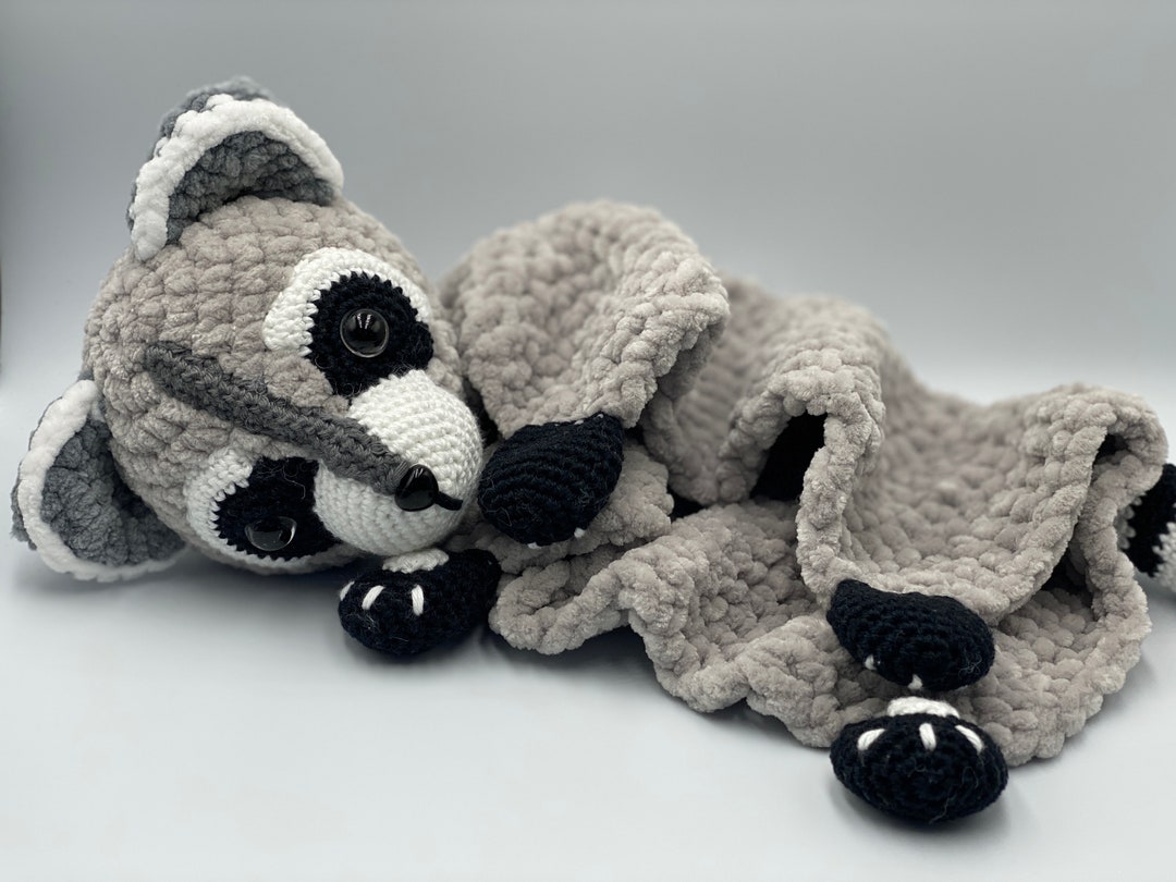 Crochet Pattern - Comforter/lovey Cuddly Racoon - Etsy