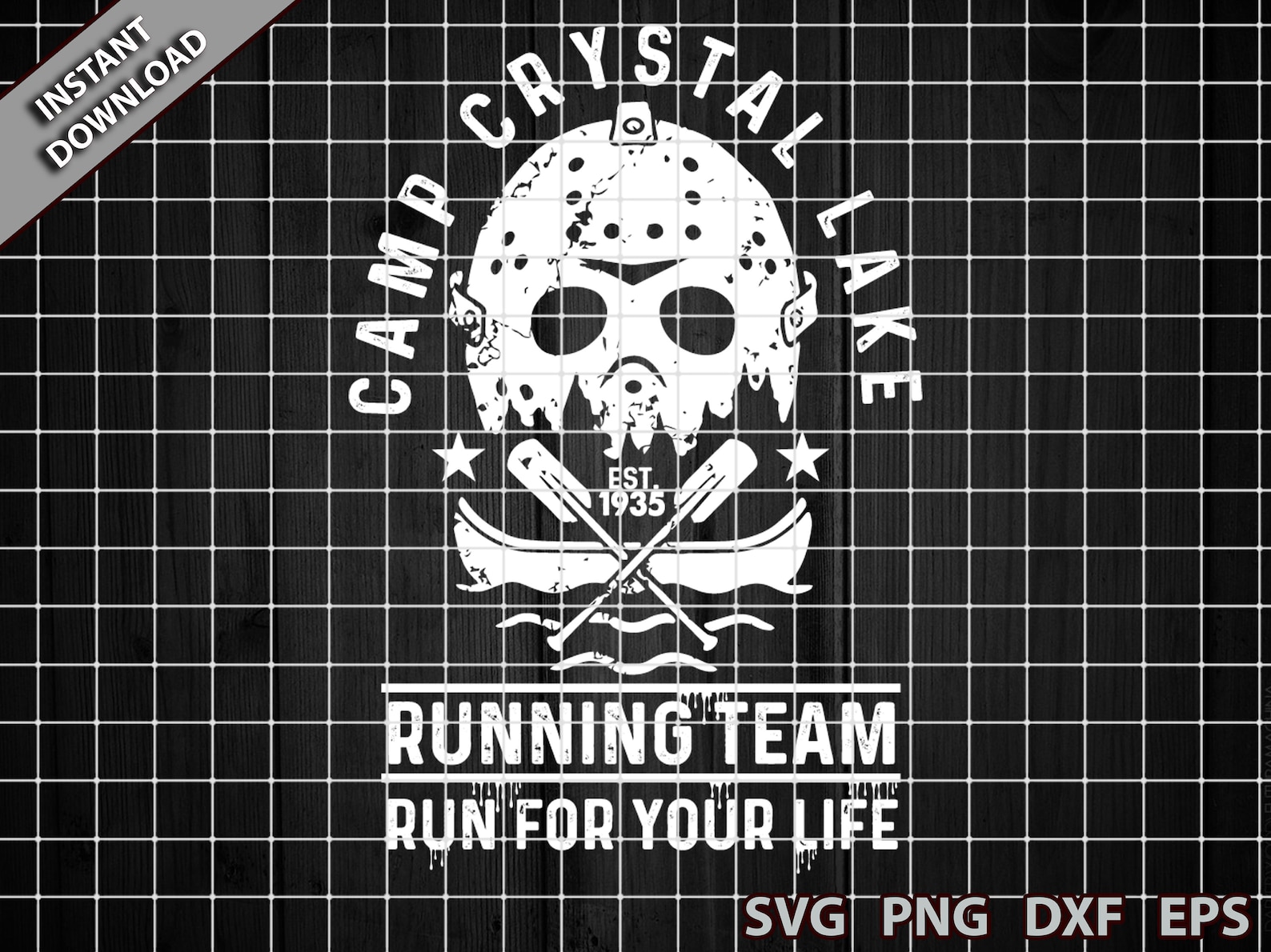 Camp Crystal Lake Svg Horror Movie Jason Voorhees Friday Etsy Finland