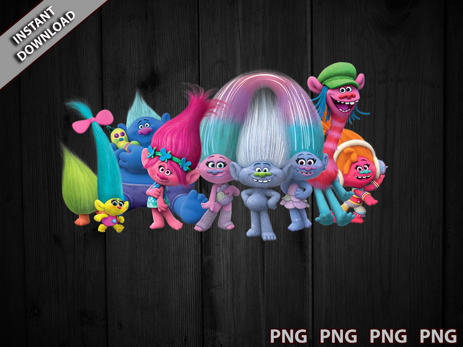 Dreamworks Trolls All Troll Friends Png Trolls Friends Png - Etsy