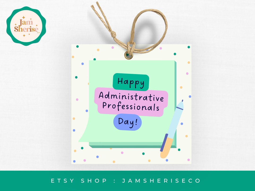 Editable Administrative Professional Gift Tag, Customizable Tags to ...