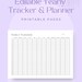 Editable Yearly Tracker & Yearly Overview Planner Printable Pages - Etsy