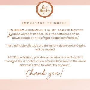 Editable Administrative Professional Gift Tag, Customizable Tags to ...