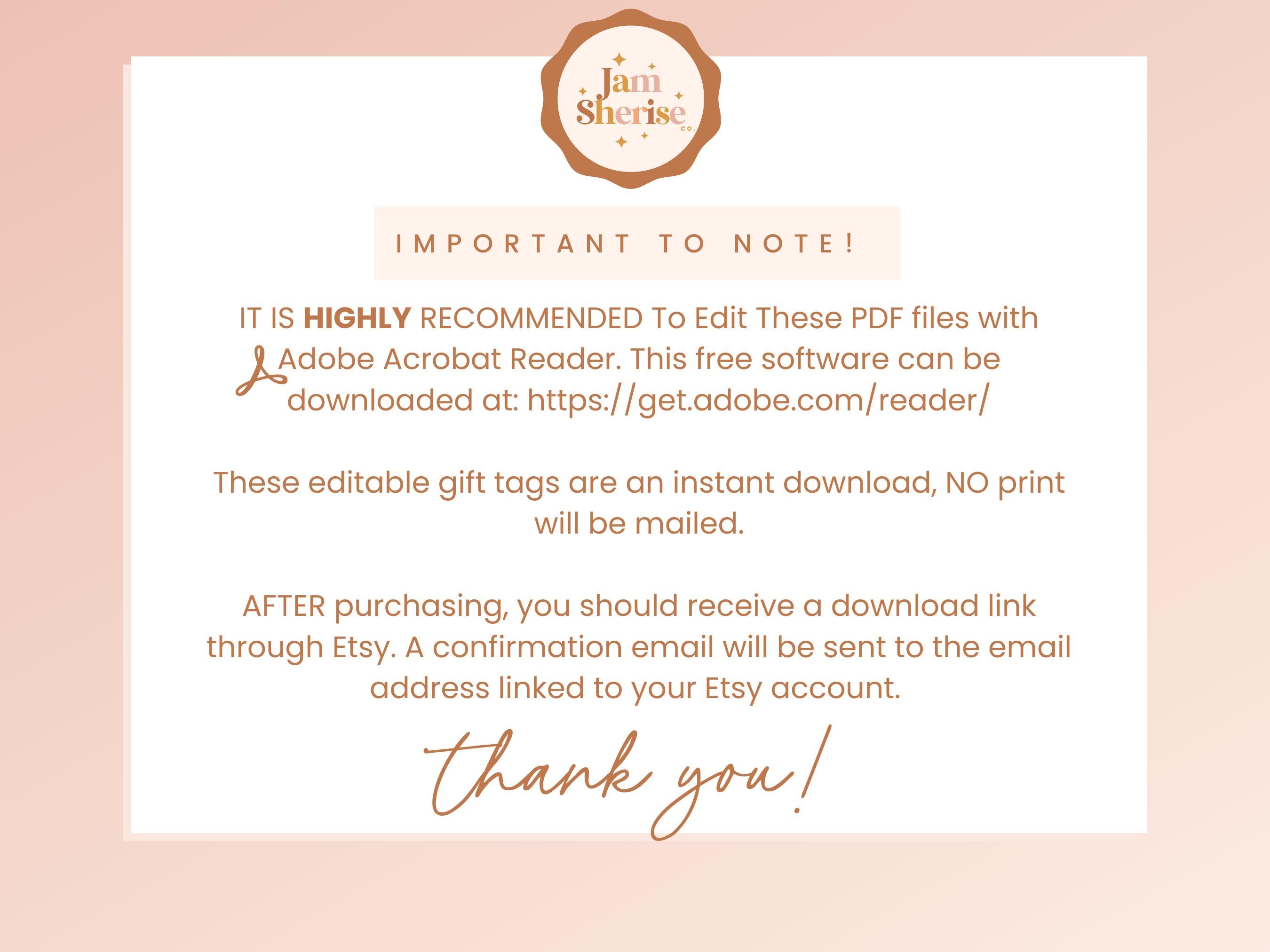 Editable Thanksgiving Gift Tag With Note Grateful for You. - Etsy