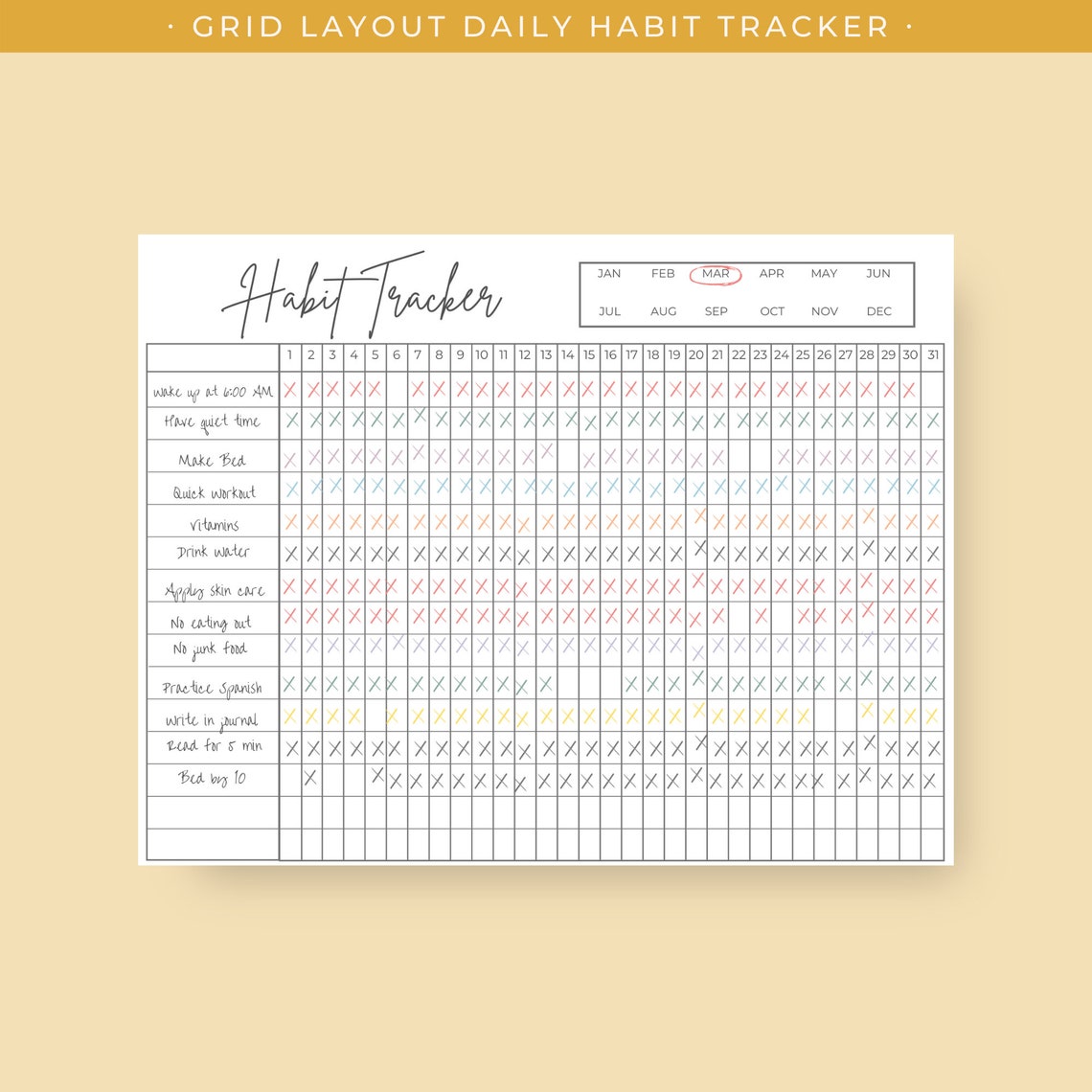 Habit & Goal Tracker Printable Bundle - Etsy