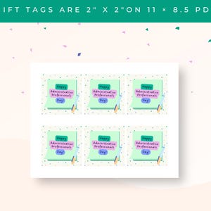 Editable Administrative Professional Gift Tag, Customizable Tags to ...