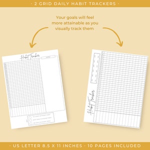 Habit & Goal Tracker Printable Bundle - Etsy