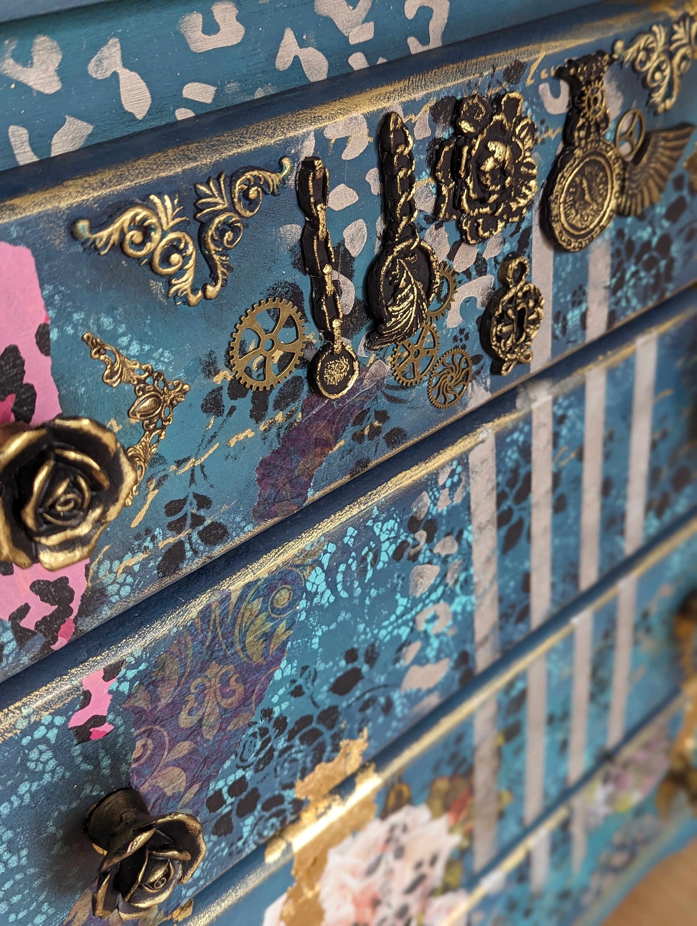 Bohemian Maximalist Style Chests of Drawers. Medium Size. Eclectic ...