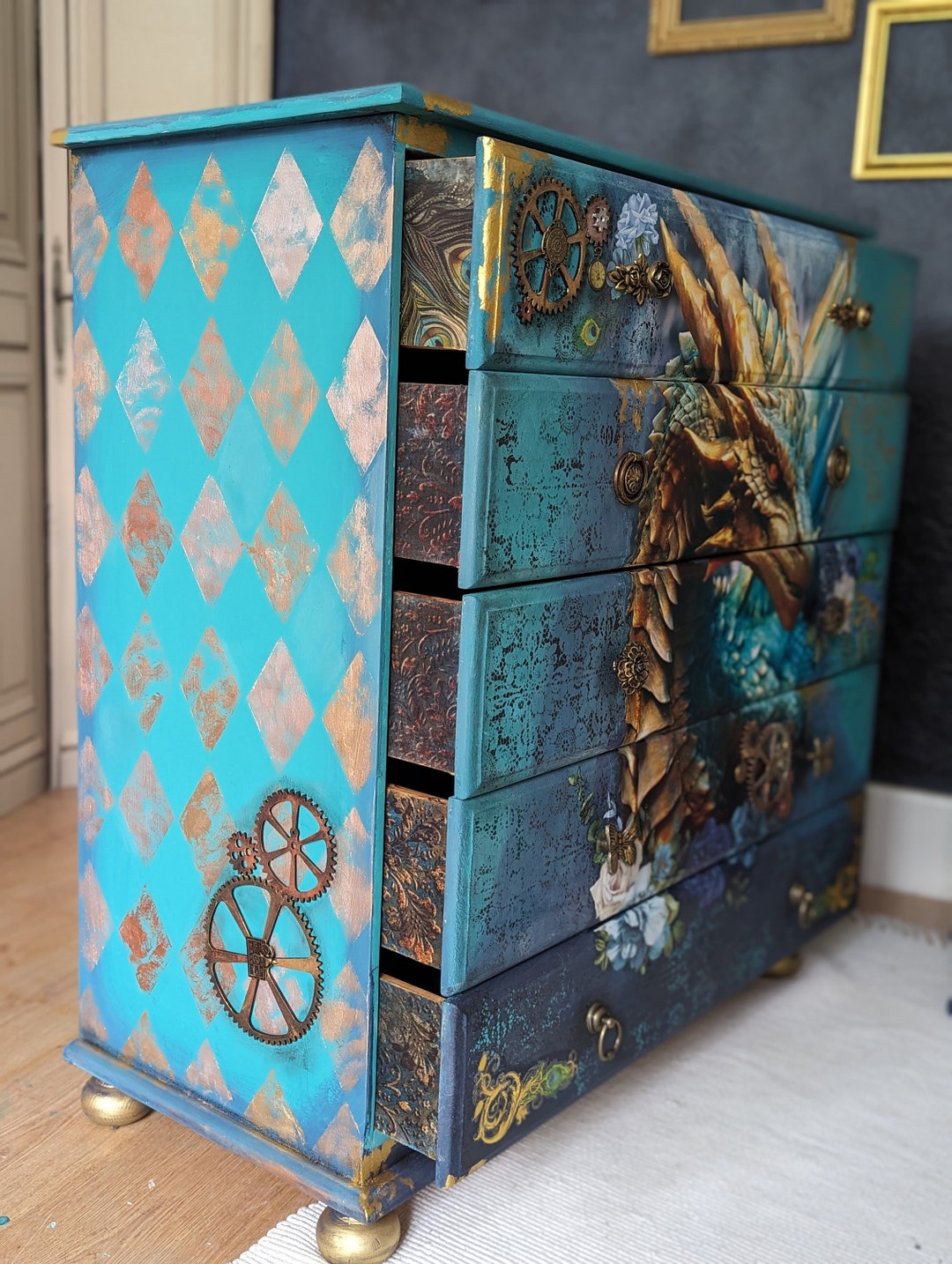 Large Chests of Drawers Sourced and Painted From Quality - Etsy