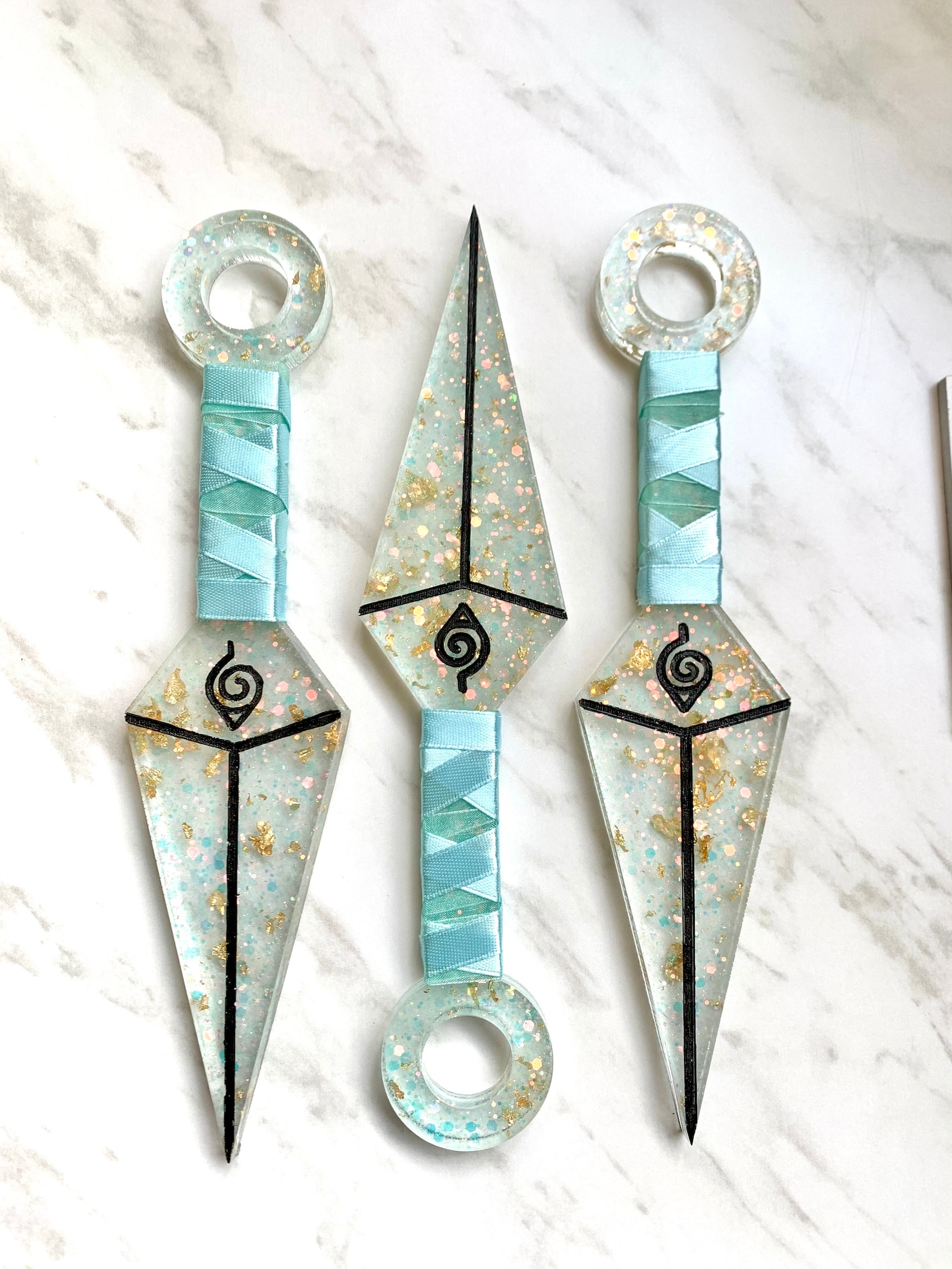 Sparkle Resin Kunai, Anime Kunai, Anime Gift, Cosplay Prop, Ninja Kunai ...