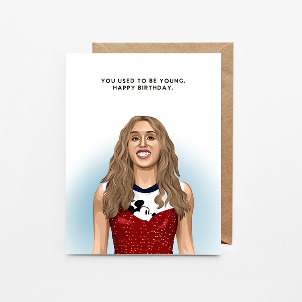 Miley Cyrus Card - Etsy